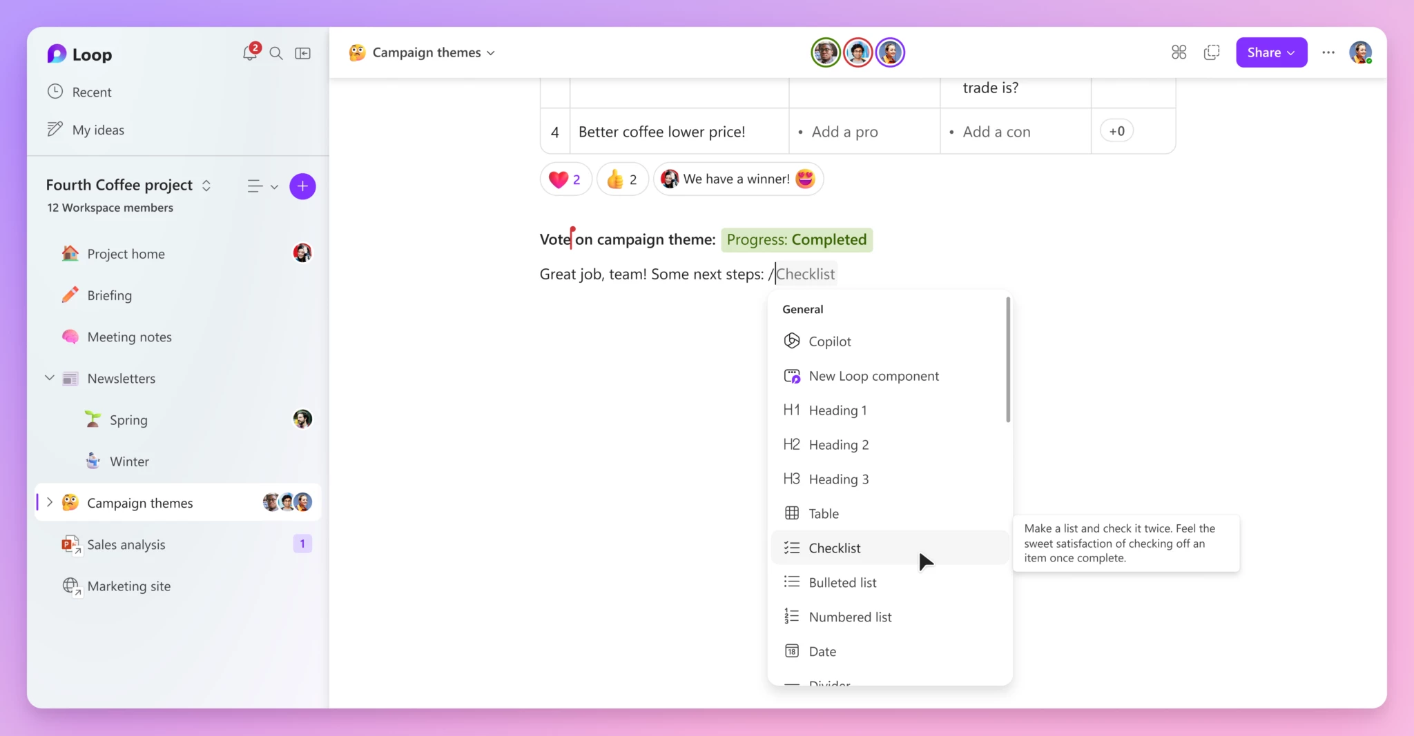 Comparando Microsoft Loop com SharePoint para empresas